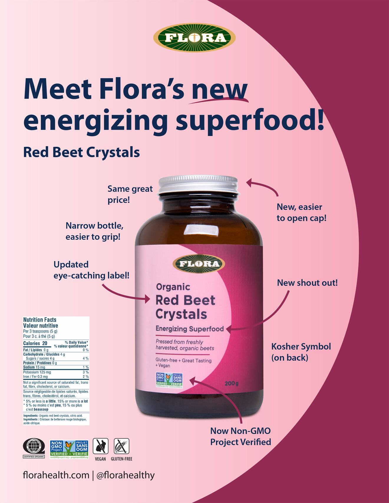Flora Red Beet Crystals - Healthyway Natural Foods